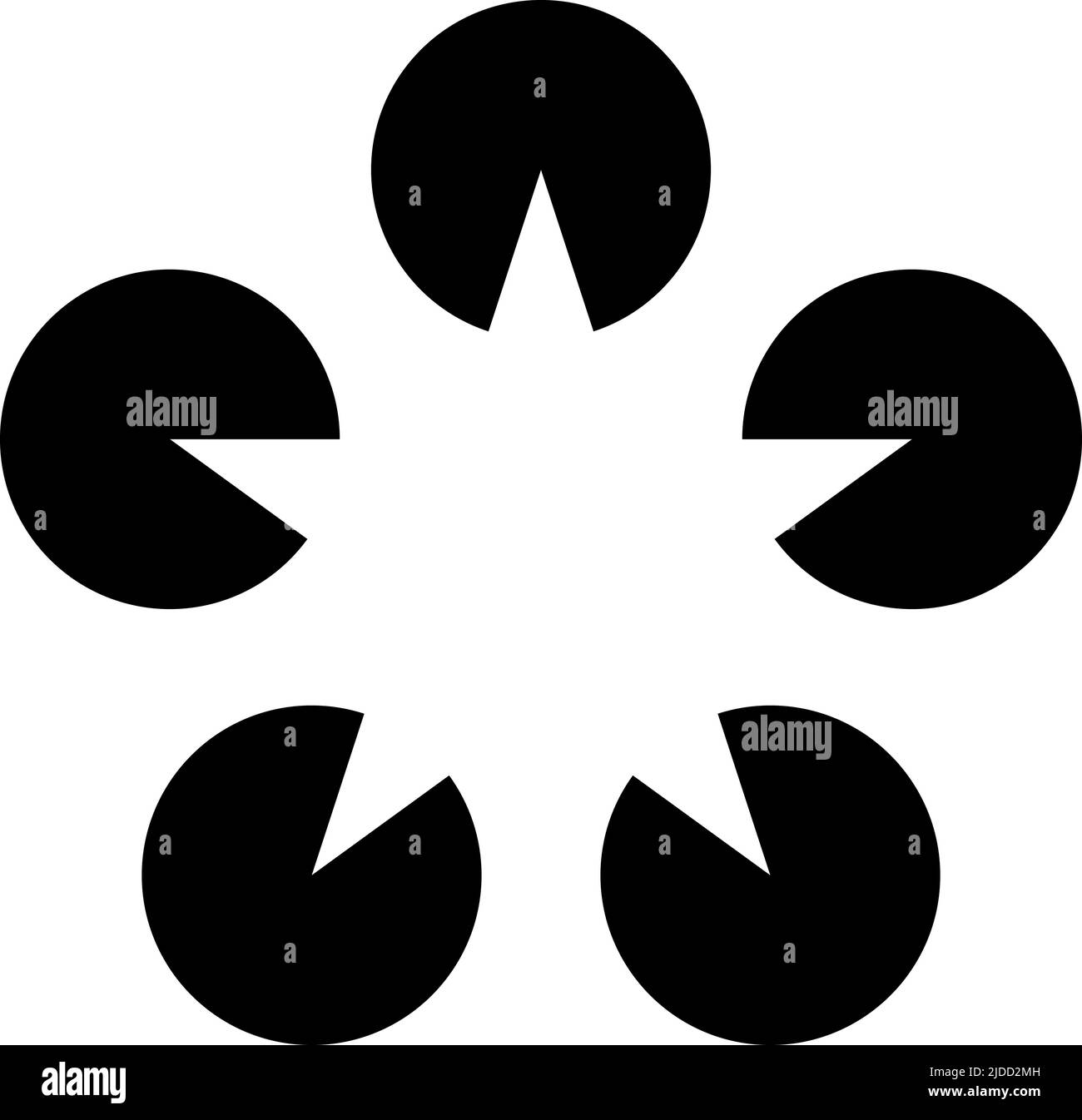 Gestalt Geometric figures example Illusion illustration Stock Vector ...