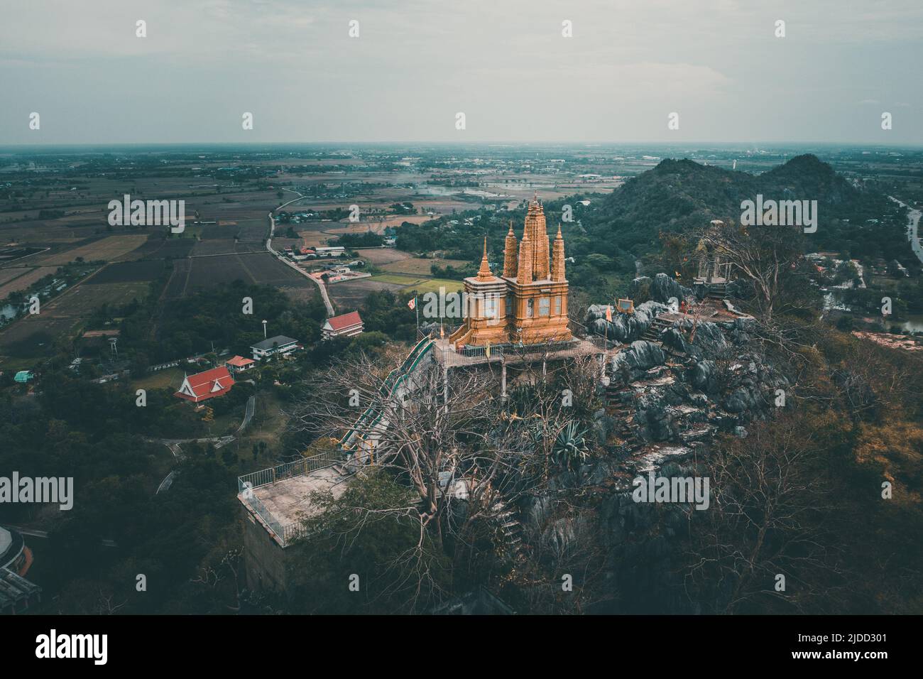 Santi Chedi and the statue of Christ the Redeemer in heaven hills in ...