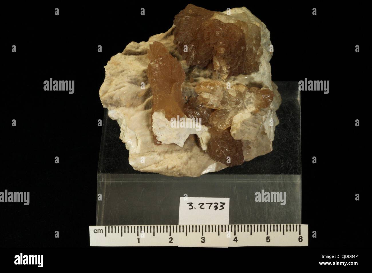 Strontianite. minerals. Europe; Germany; Harz, Clausthal Stock Photo ...