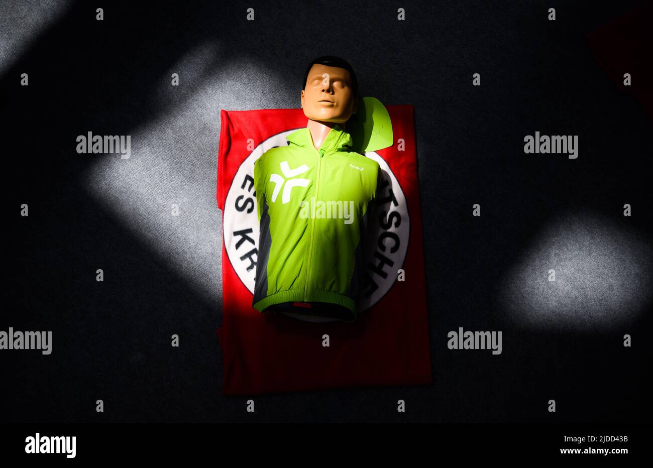 Hanover, Germany. 20th June, 2022. A manikin for practicing ...