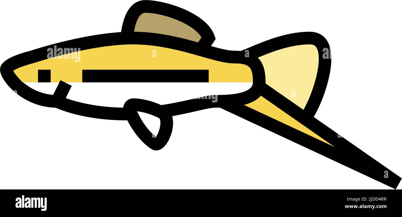 swordtail fish color icon vector illustration Stock Vector Image & Art ...