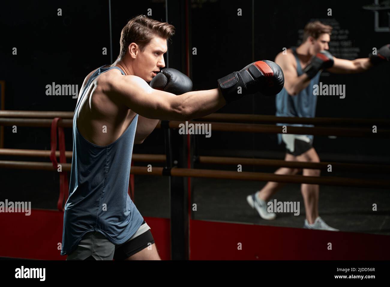 Young male boxer hi-res stock photography and images - Alamy