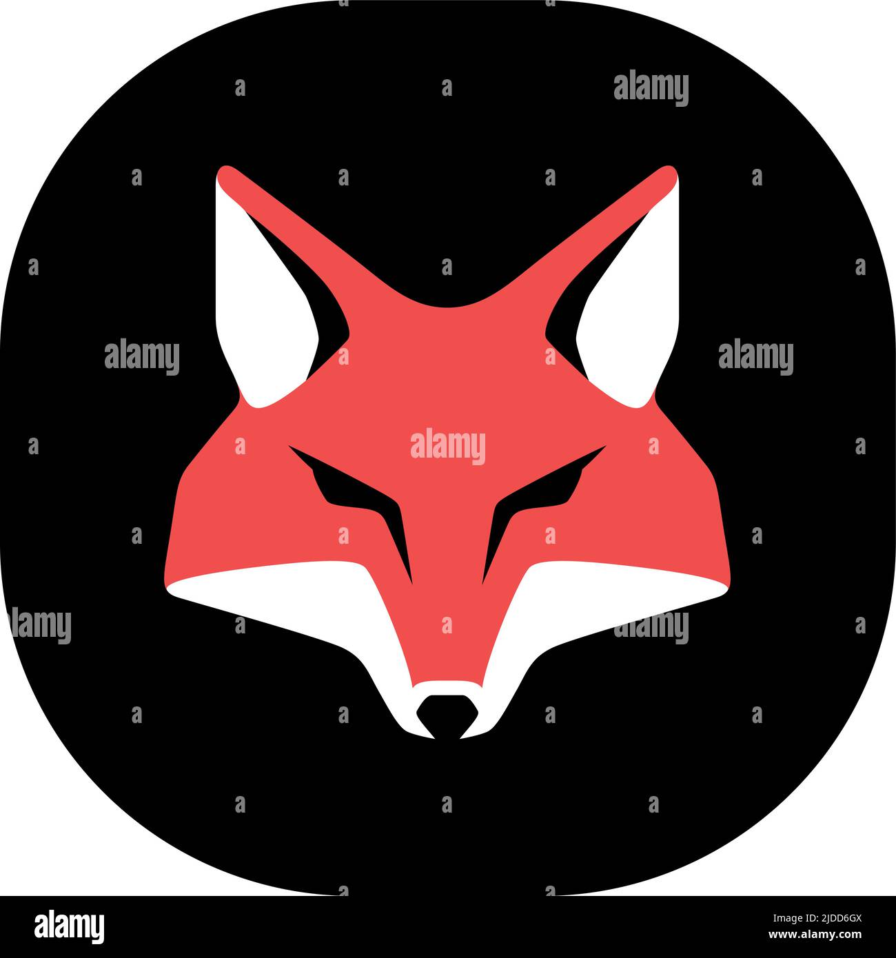 Geometric Icon of Ref Fox Head Stock Vector Image & Art - Alamy
