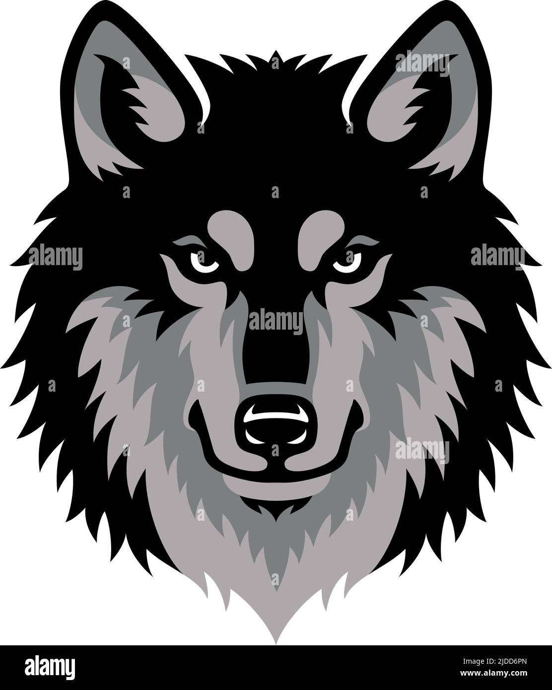 Wolf head realistic vector illustration hi-res stock photography and ...