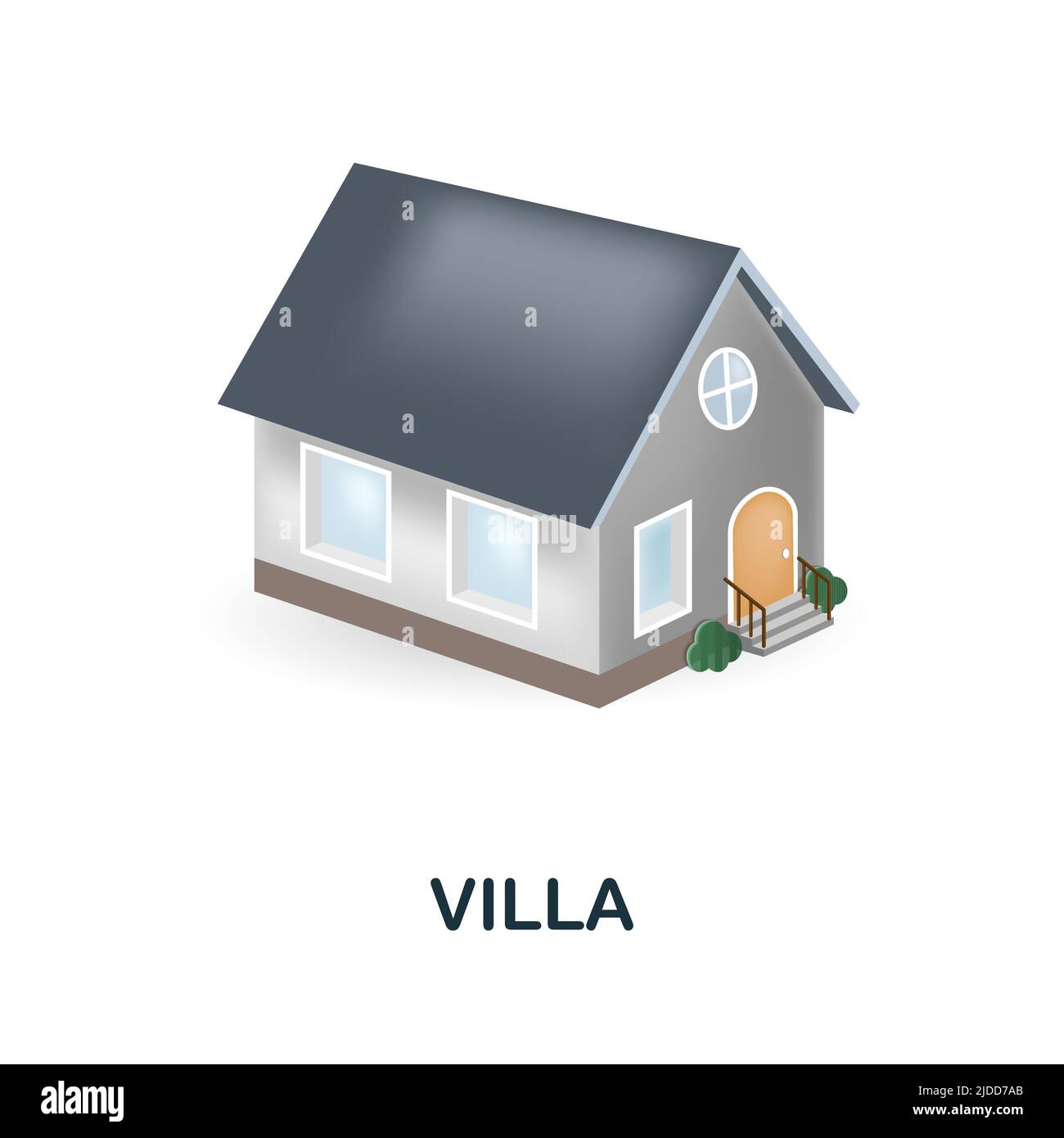 Villa 3d icon Simple element from buildings collection. Creative Villa ...