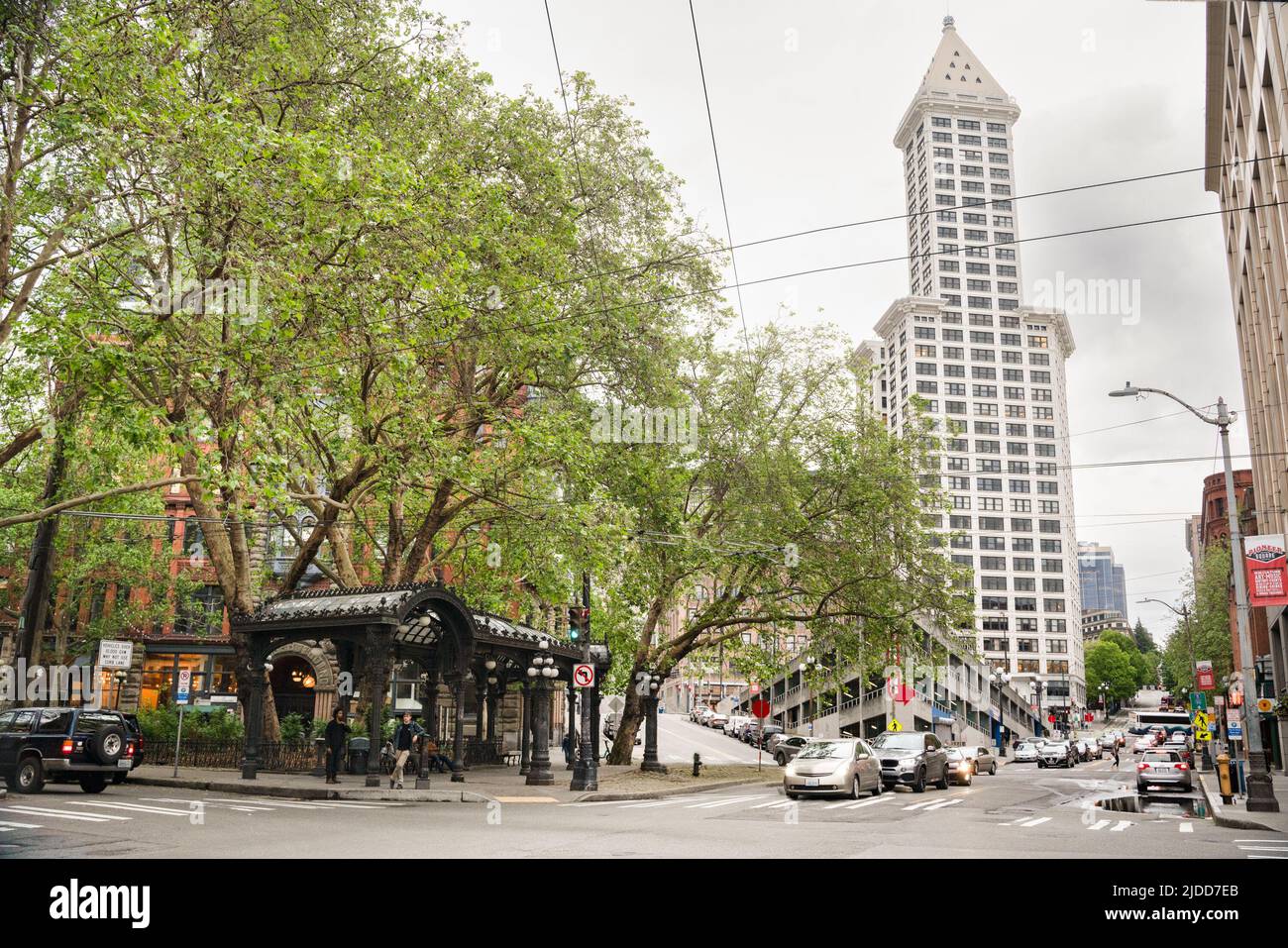 Seattle, Washington, USA - June 3, 2022: Street scene at historic ...