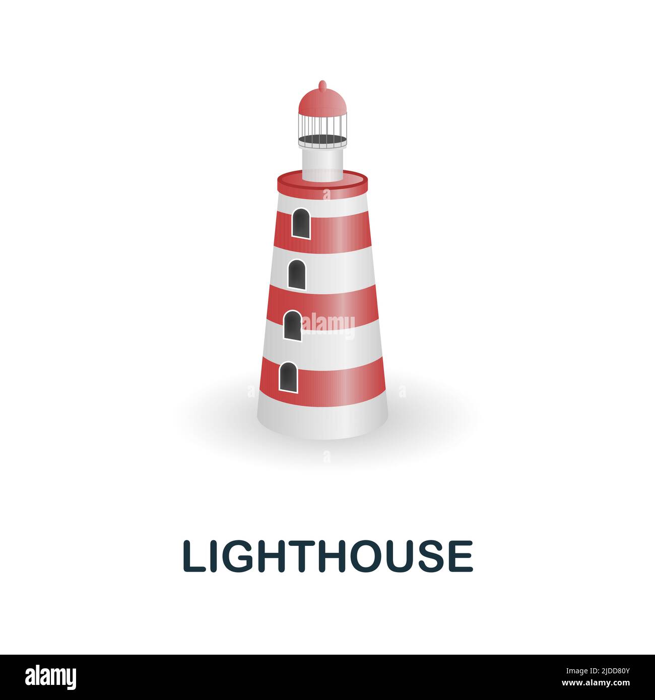 Lighthouse 3d icon Simple element from buildings collection. Creative ...
