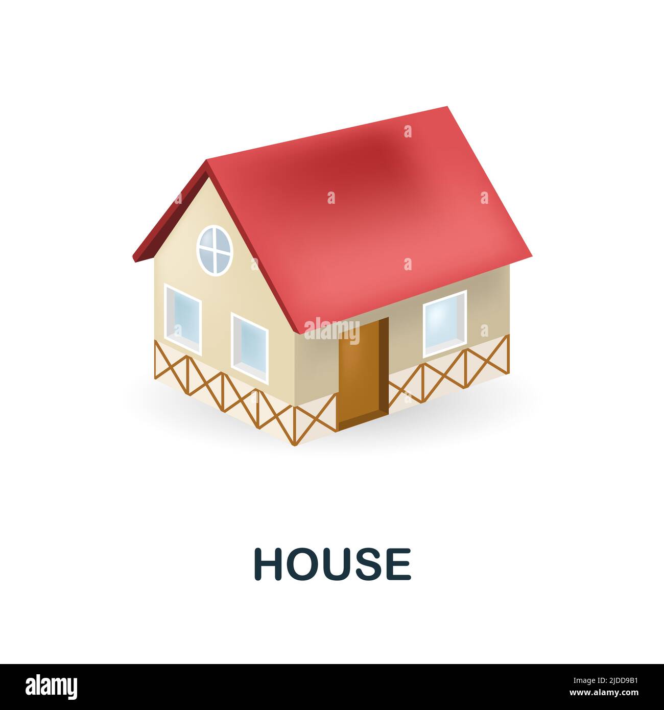 House 3d icon Simple element from buildings collection. Creative House ...