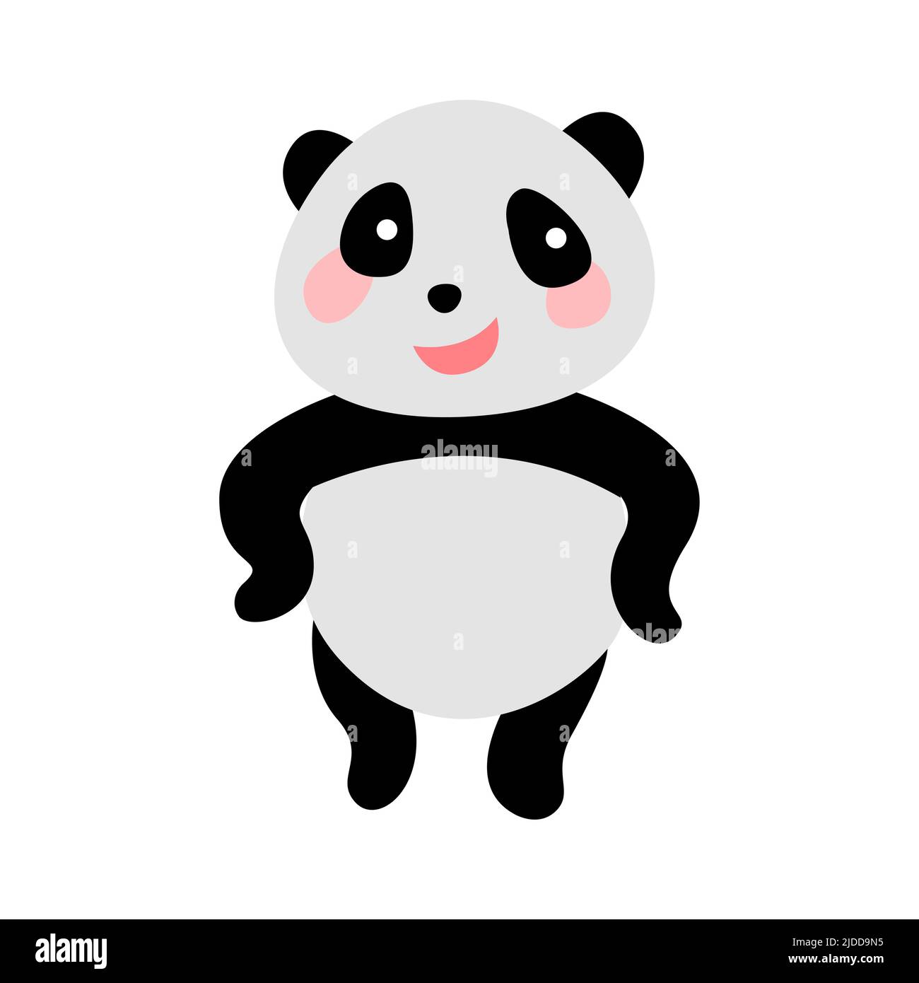 cute animal of panda on cartoon version,vector illustration Stock ...