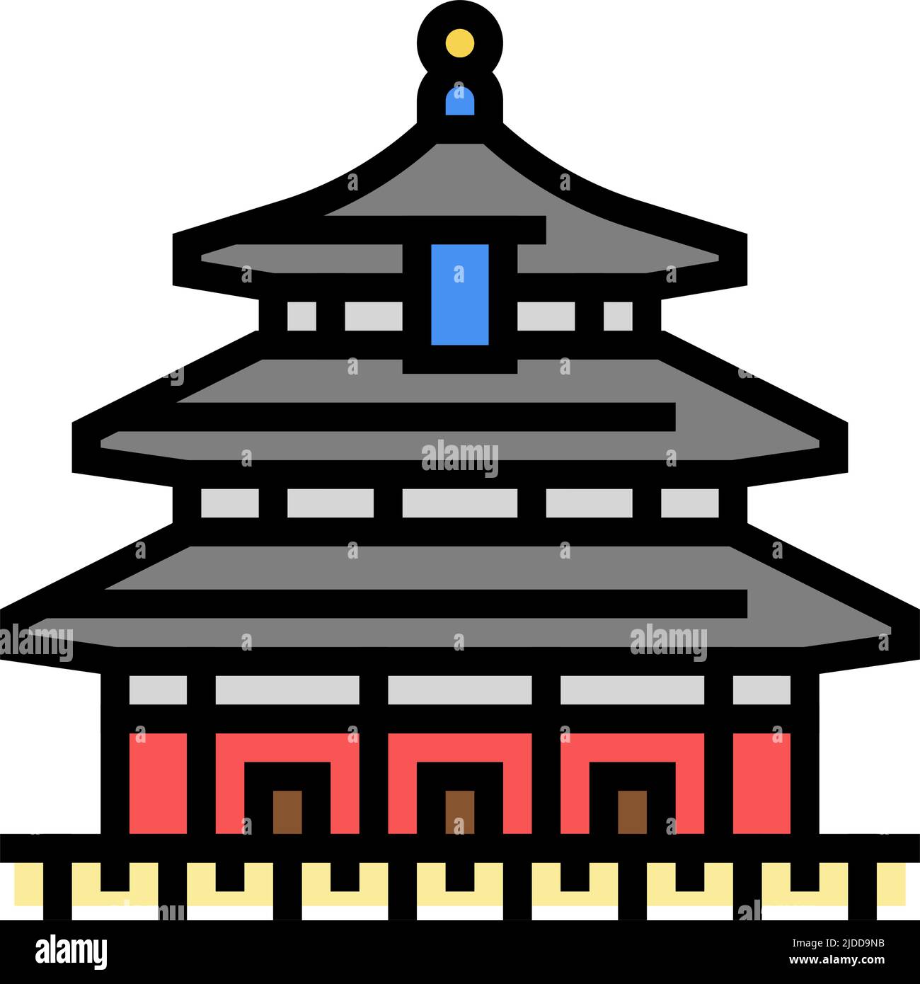 temple of heaven color icon vector illustration Stock Vector Image ...