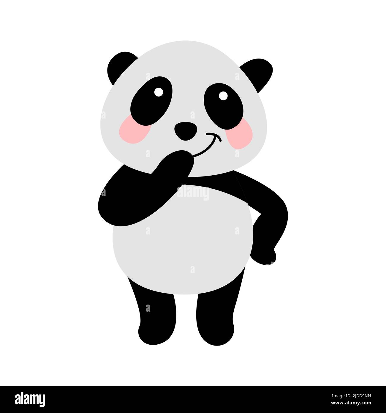 cute animal of panda on cartoon version,vector illustration Stock ...