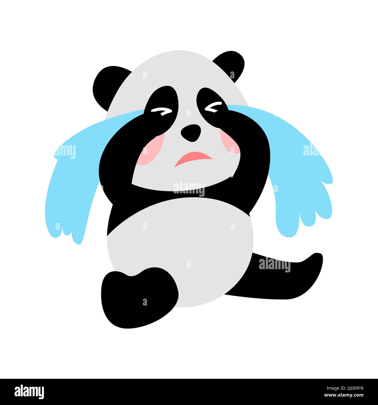 cute animal of panda on cartoon version,vector illustration Stock ...