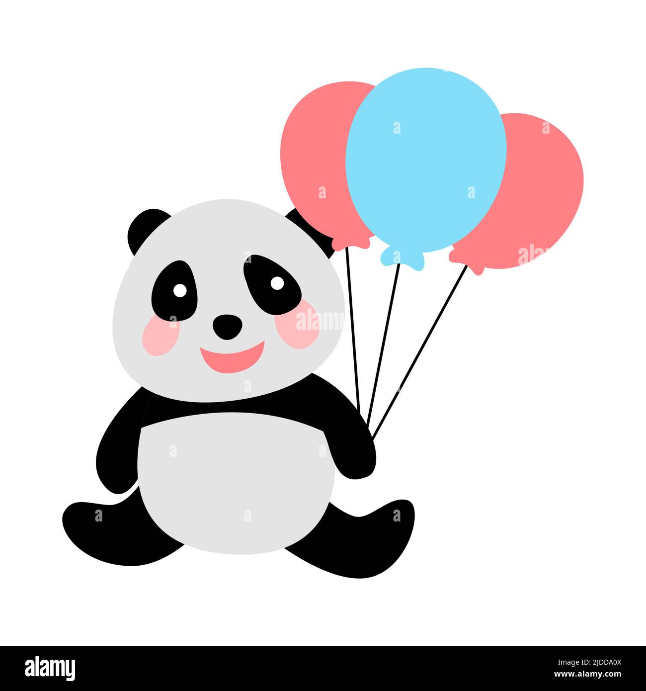 cute animal of panda on cartoon version,vector illustration Stock ...