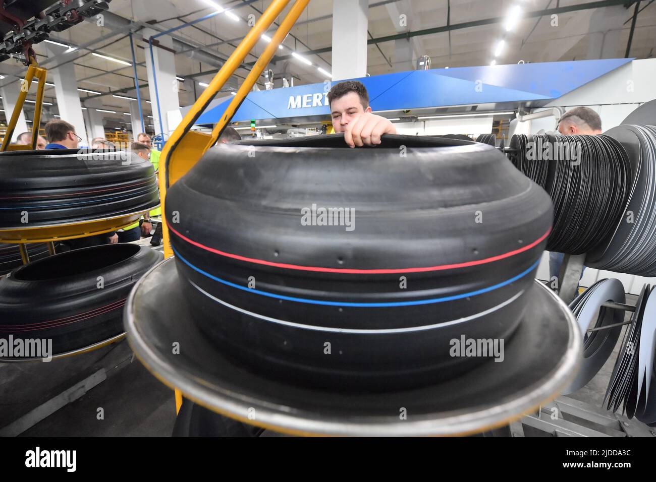 Yaroslavl. In the shop of curing of tires at the JSC Yaroslavl Tire ...