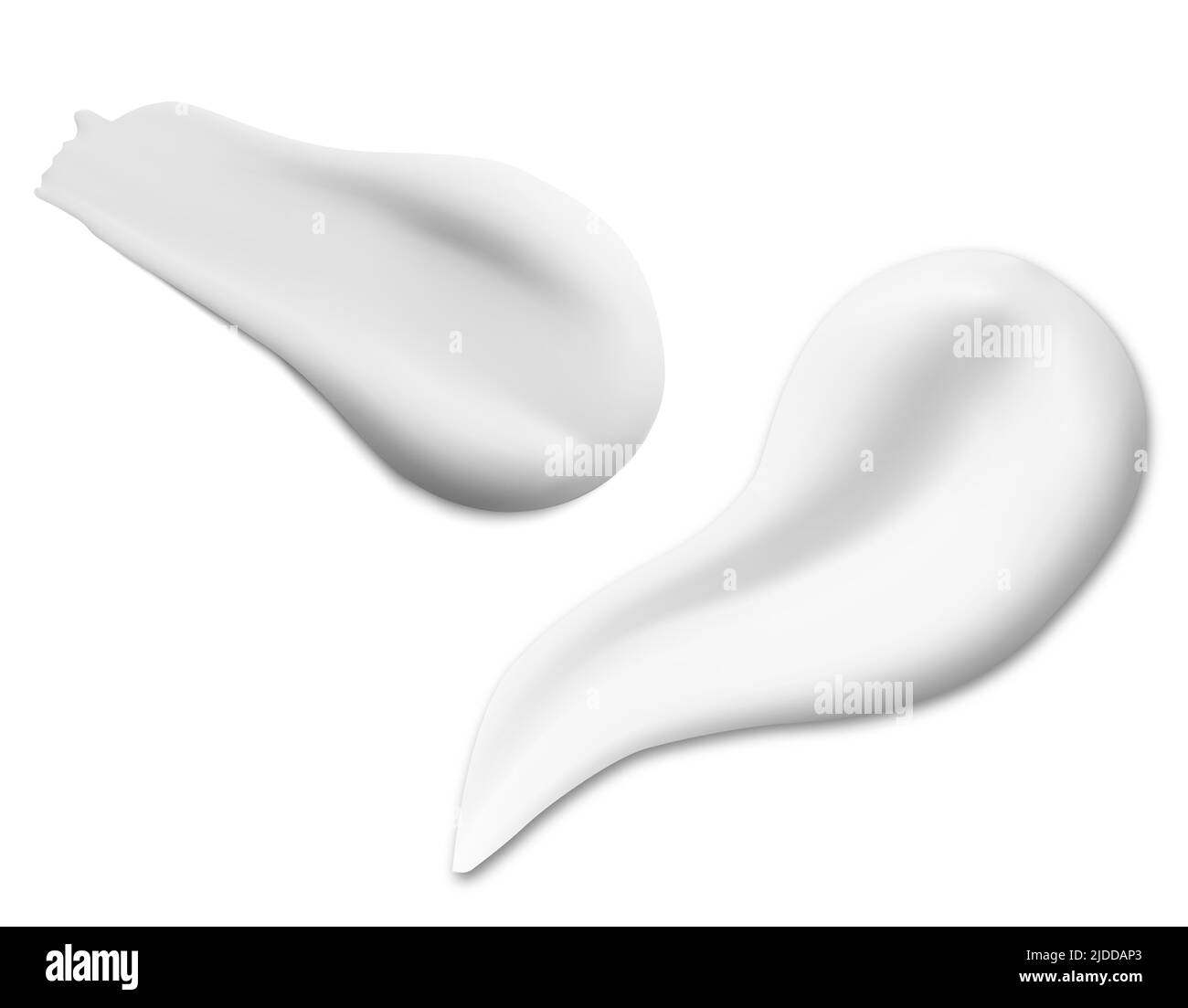 Cream texture. White cosmetic stroke, vector swatch. Facial skin ...