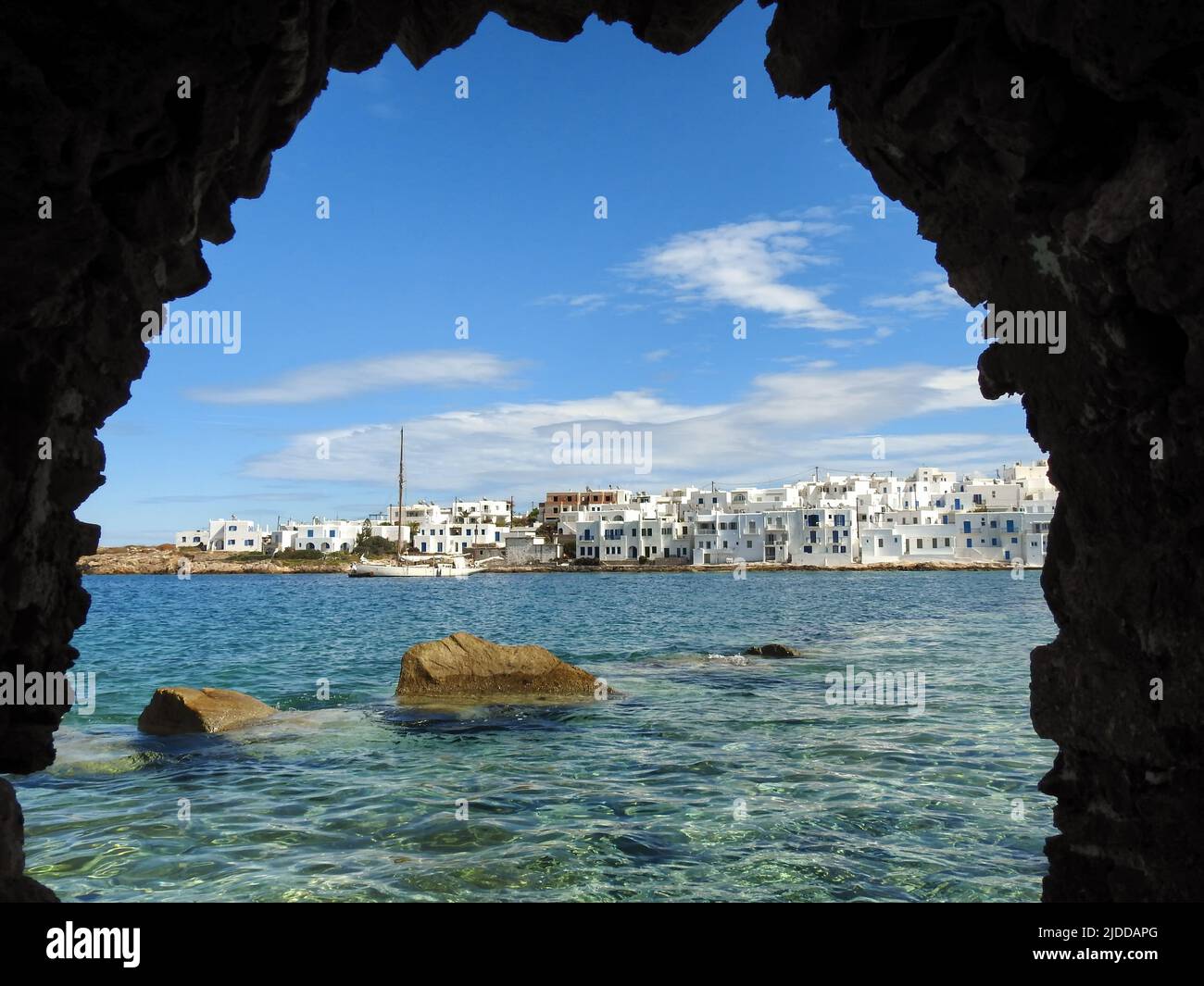 Village of Naousa with the sea in the foreground Stock Photo - Alamy