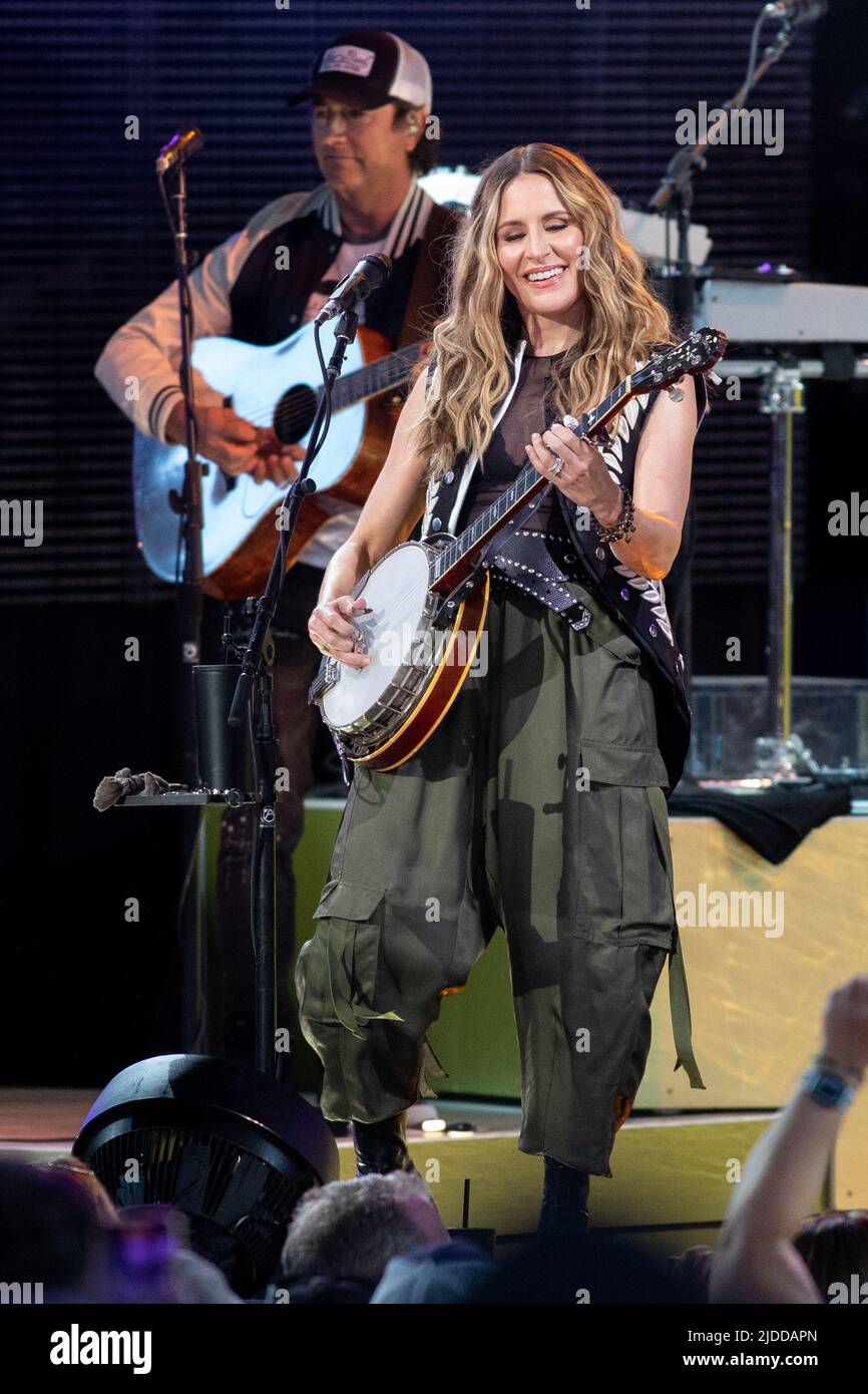 June 19, 2022, Noblesville, Indiana, USA: Emily Strayer of The Chicks ...