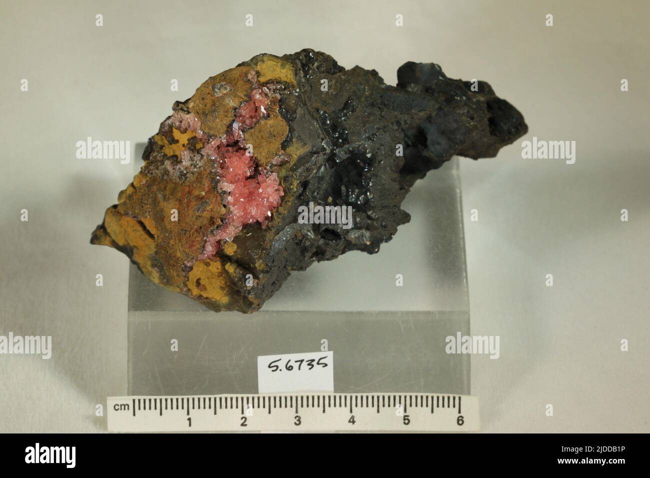 Rhodochrosite. minerals. Europe; Germany; Nassau, Horhausen Stock Photo ...