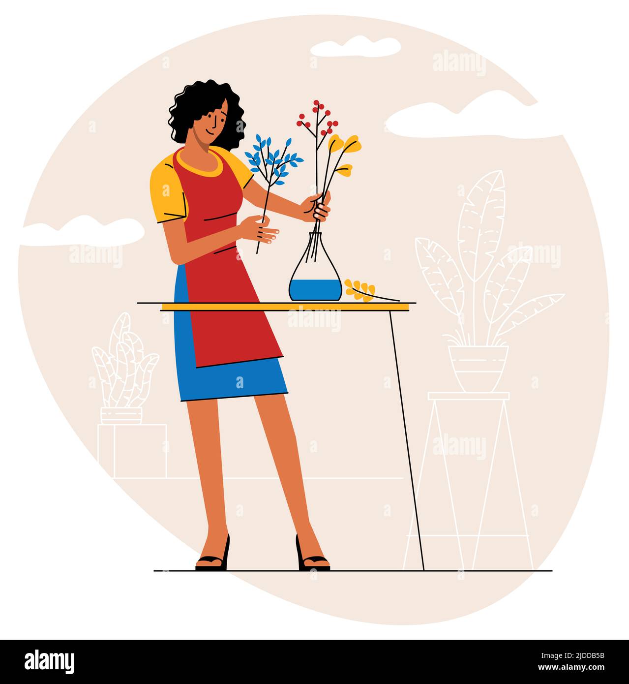 Florist - small business illustrations Stock Vector Image & Art - Alamy