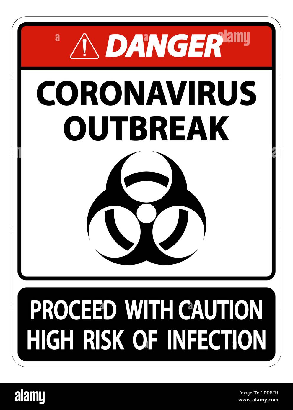 Danger Coronavirus Outbreak Sign Isolate On White Background,Vector ...