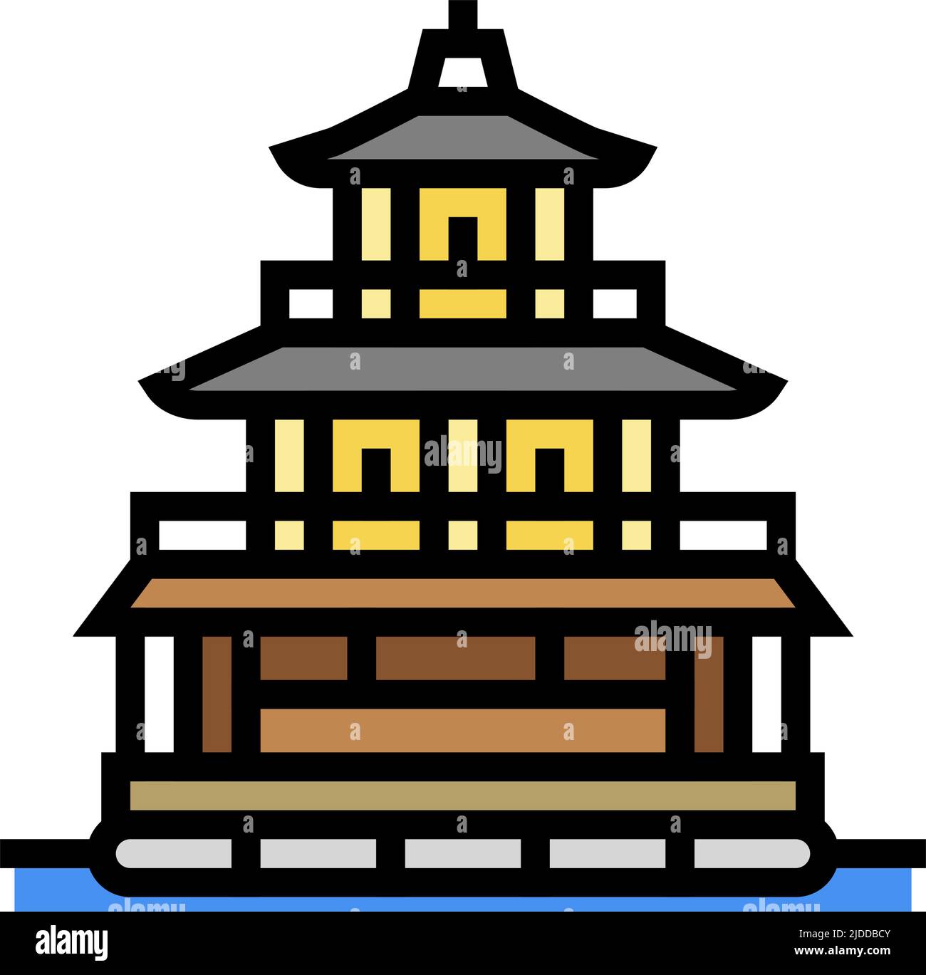 golden pavilion color icon vector illustration Stock Vector Image & Art ...