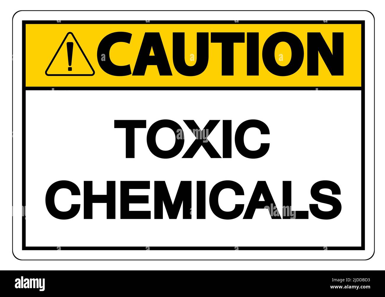 Caution Toxic Chemicals Symbol Sign On White Background Stock Vector ...