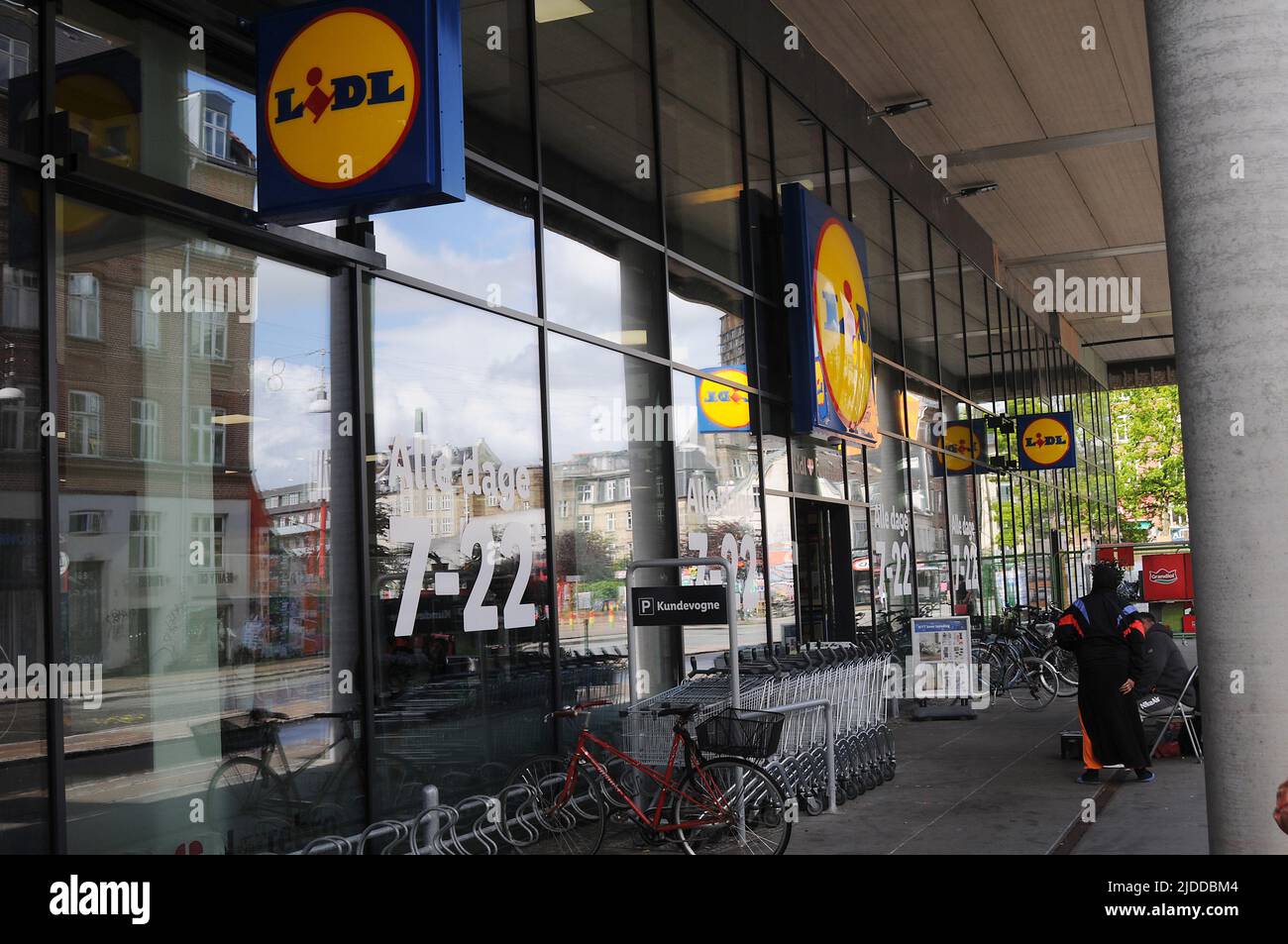 Copenhagen/Denmark/.20 June 2022/German lidl grocery store chin in ...