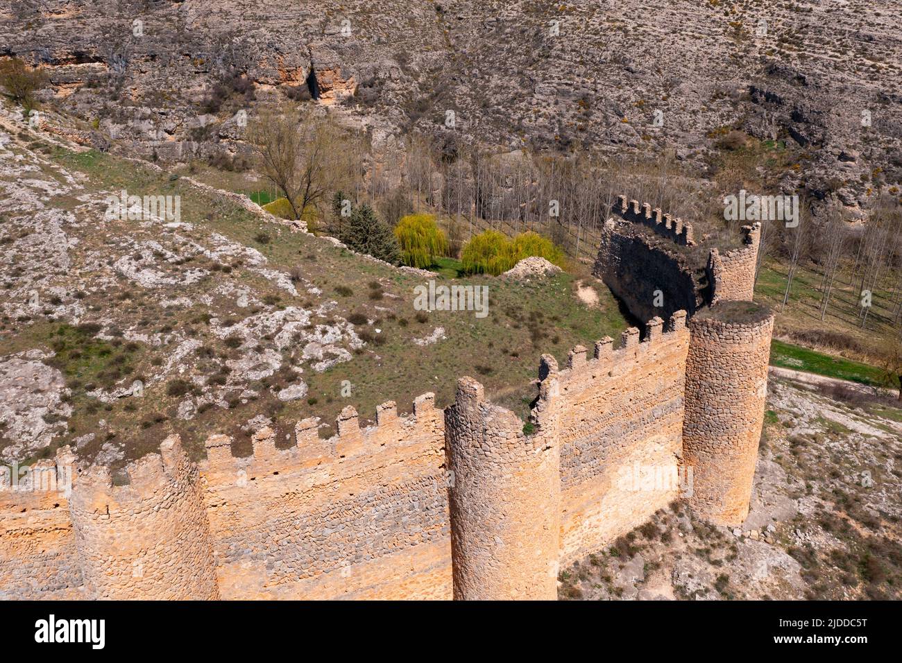 Wall of Castle of Berlanga de Duero, Soria, Spain Stock Photo - Alamy