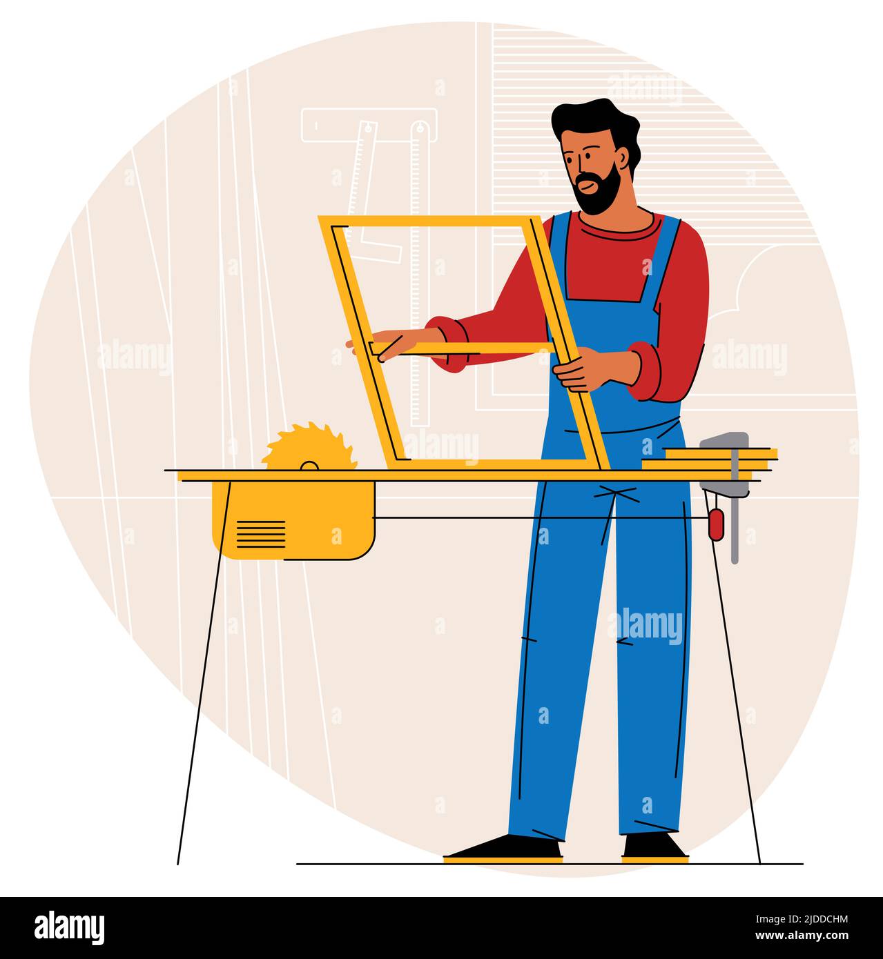 Business design drawing handyman Cut Out Stock Images & Pictures - Alamy