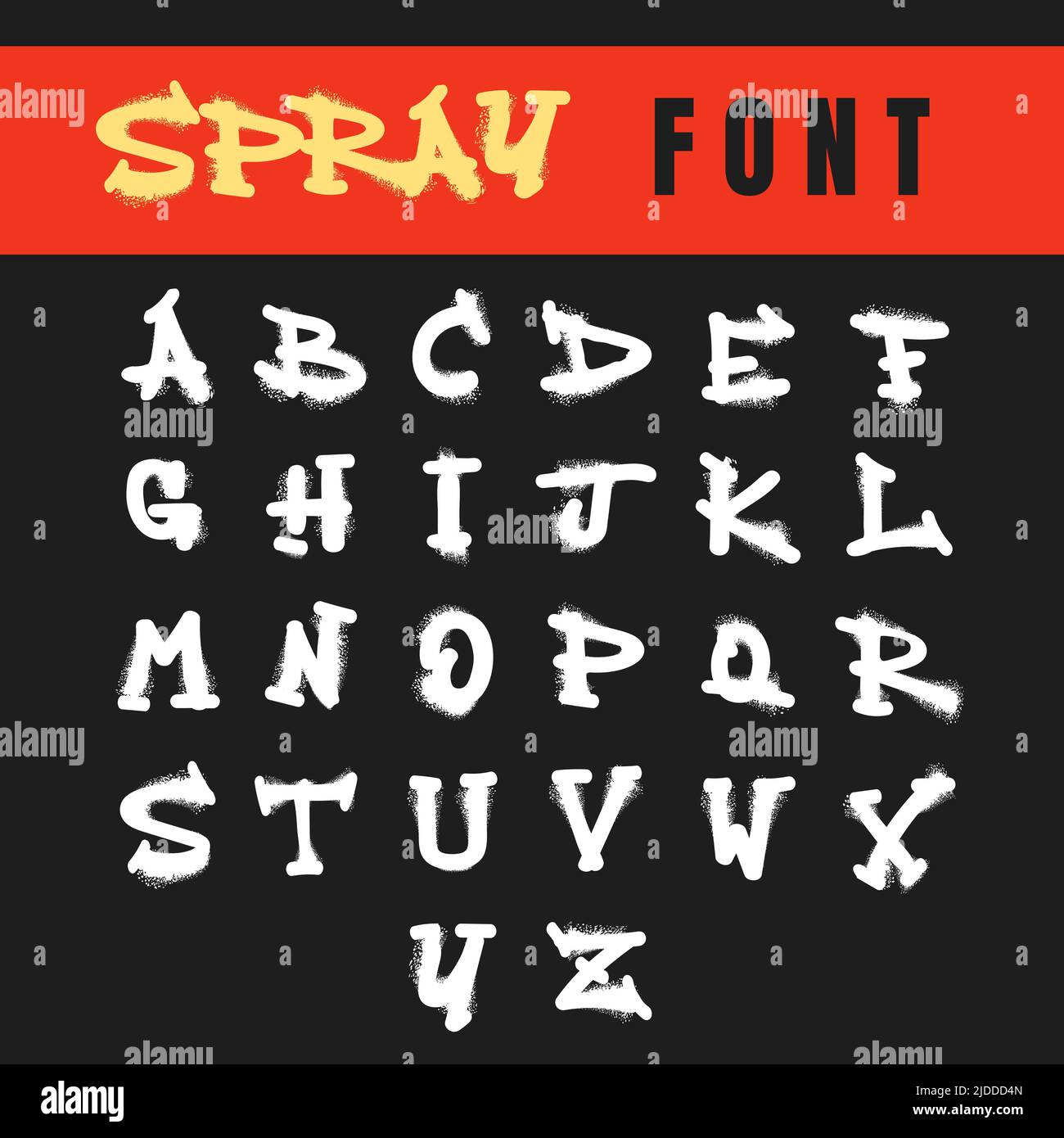 Airbrushed font isolated on black Stock Vector Image & Art - Alamy