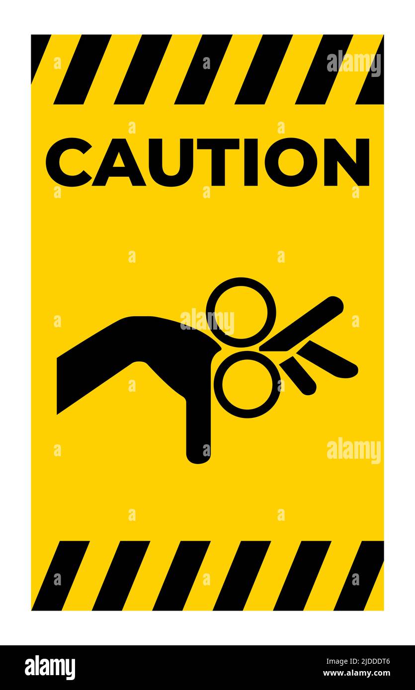 Caution Beware Roller Symbol Sign Isolate On White Background Stock ...