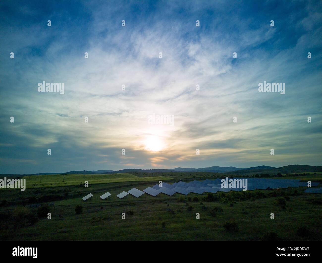Modern eco-friendly large solar panels to generate energy from sun's ...