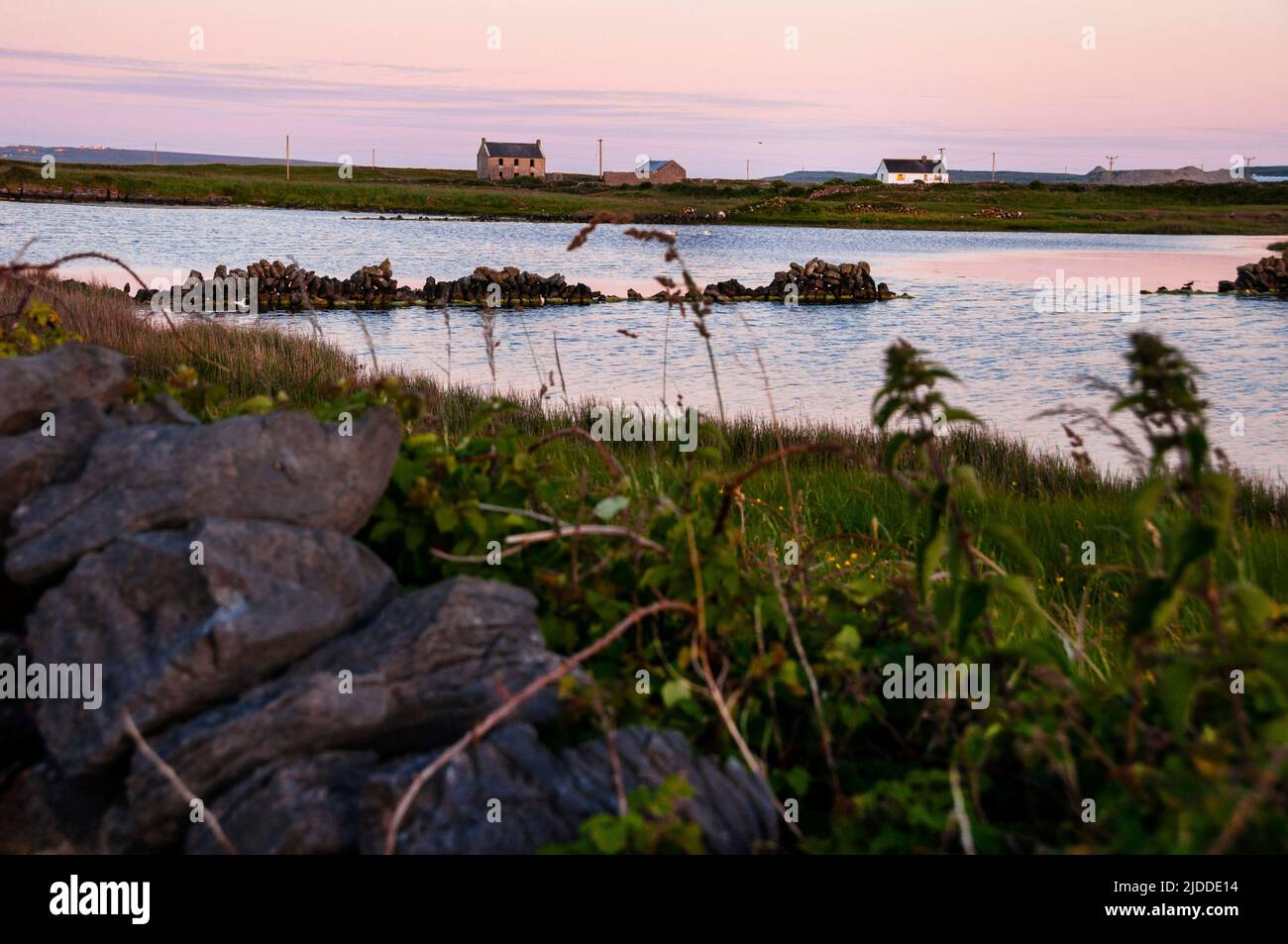 Coastal lagoon on the Aran Island of Inishmore in Galway Bay, Ireland ...