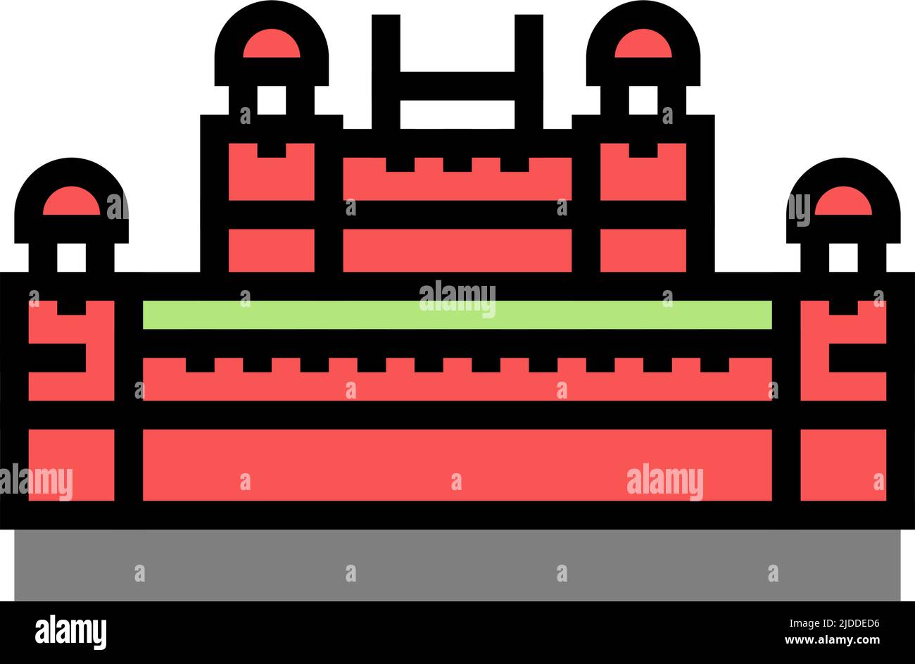 red fort color icon vector illustration Stock Vector Image & Art - Alamy