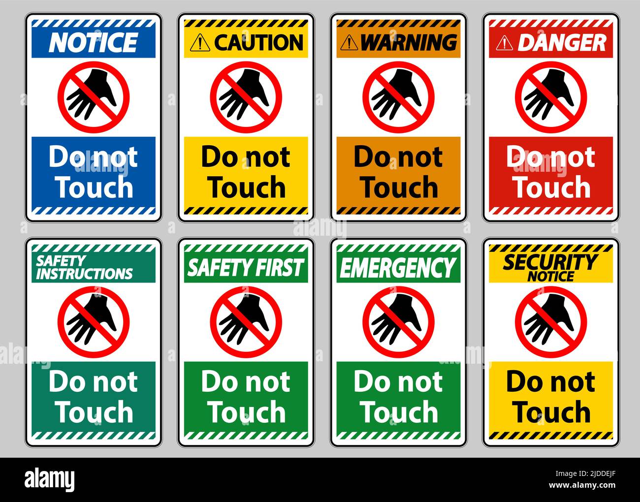 Do not touch and please do not touch sign Stock Vector Image & Art - Alamy