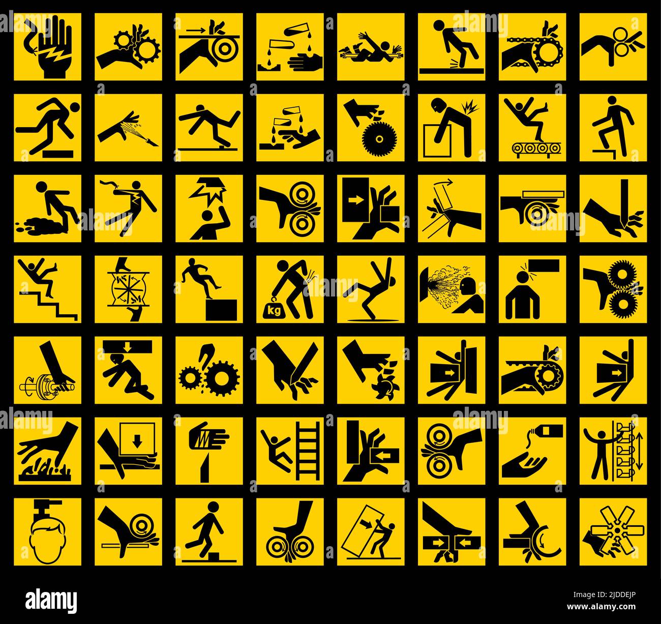 Work hazard warning sign on white background Stock Vector Image & Art ...