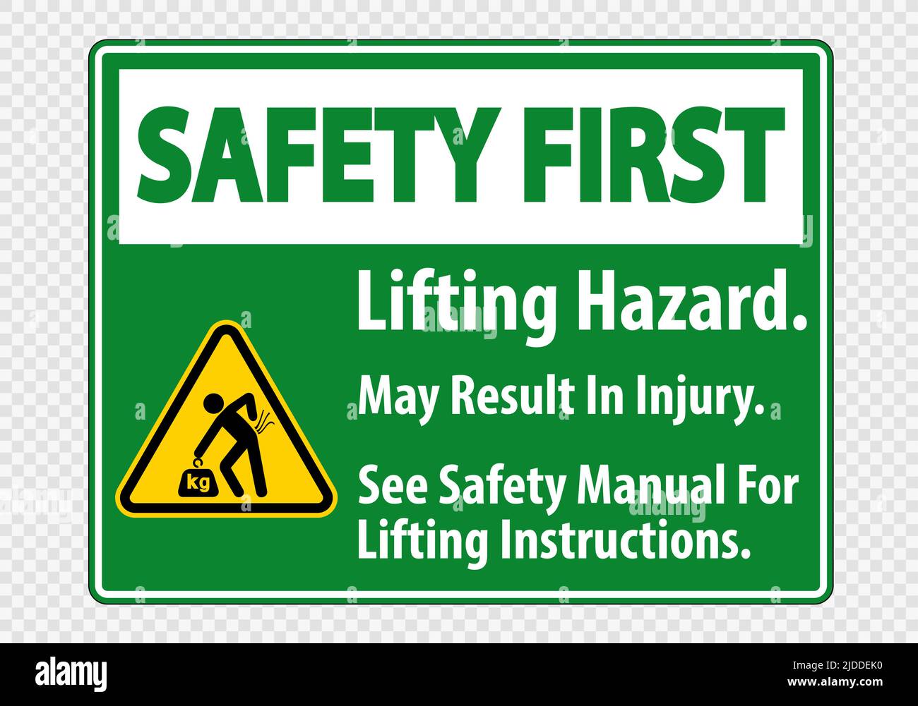 Lifting Hazard,May Result In Injury, See Safety Manual For Lifting ...