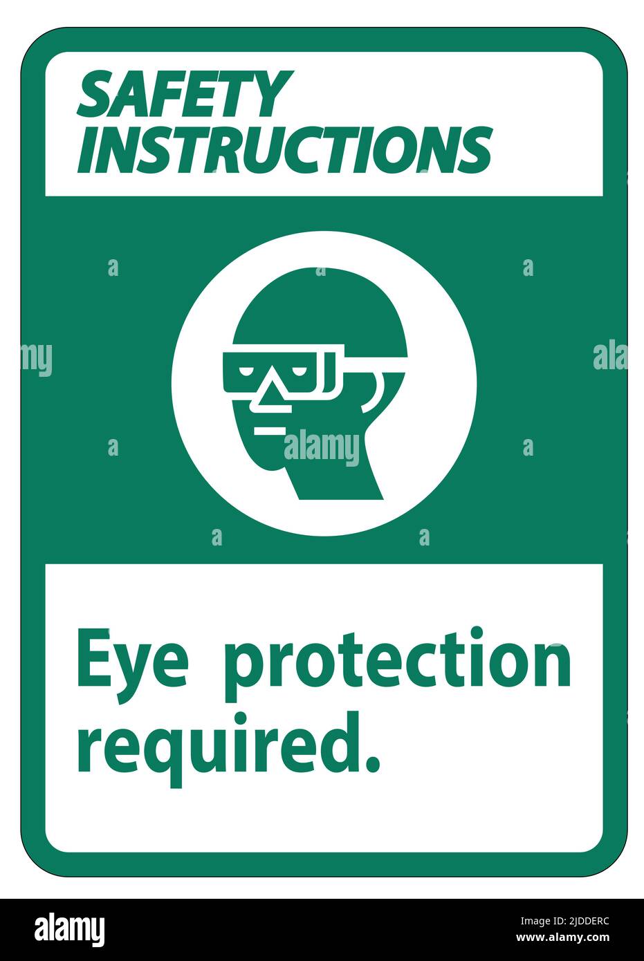 Safety Instructions Sign Eye Protection Required Symbol Isolate on ...