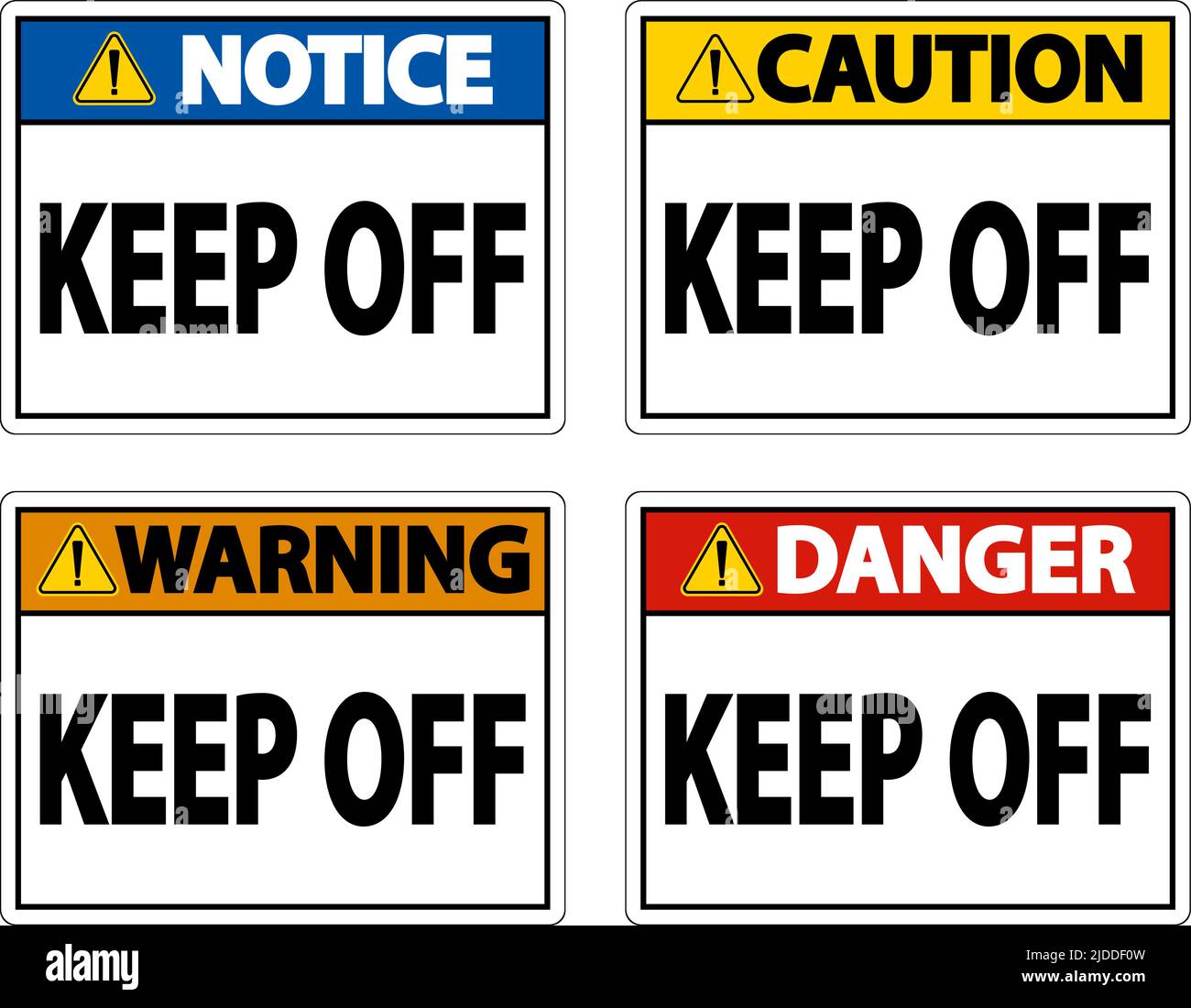 Danger Keep Off Label Sign On White Background Stock Vector Image & Art ...