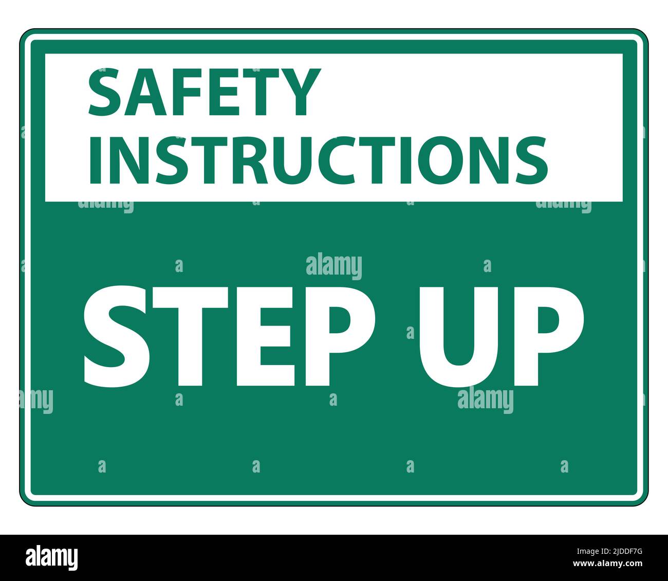 Safety instructions Step Up Wall Sign on white background,vector ...
