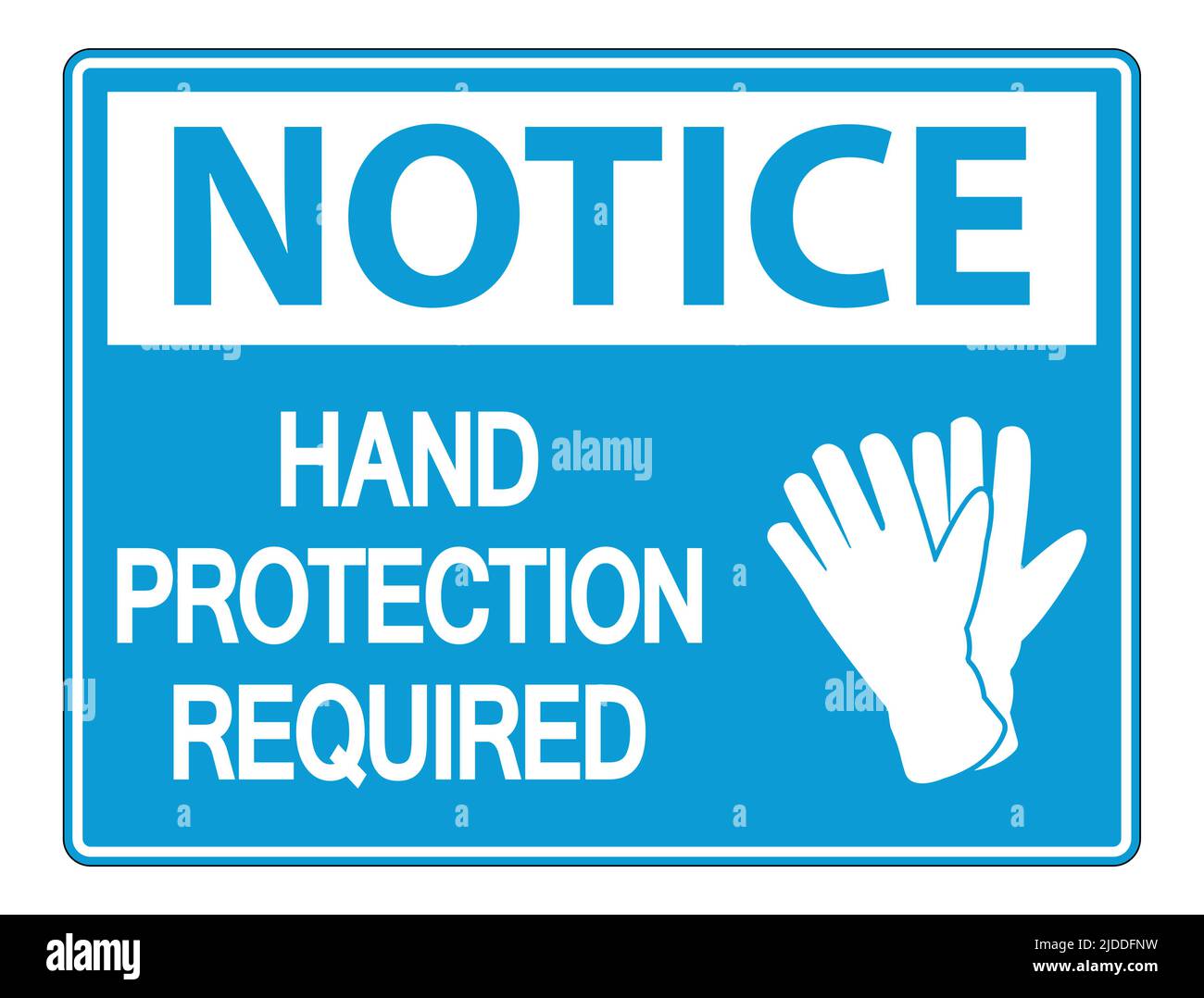 Notice Hand Protection Required Wall Sign on white background,vector ...