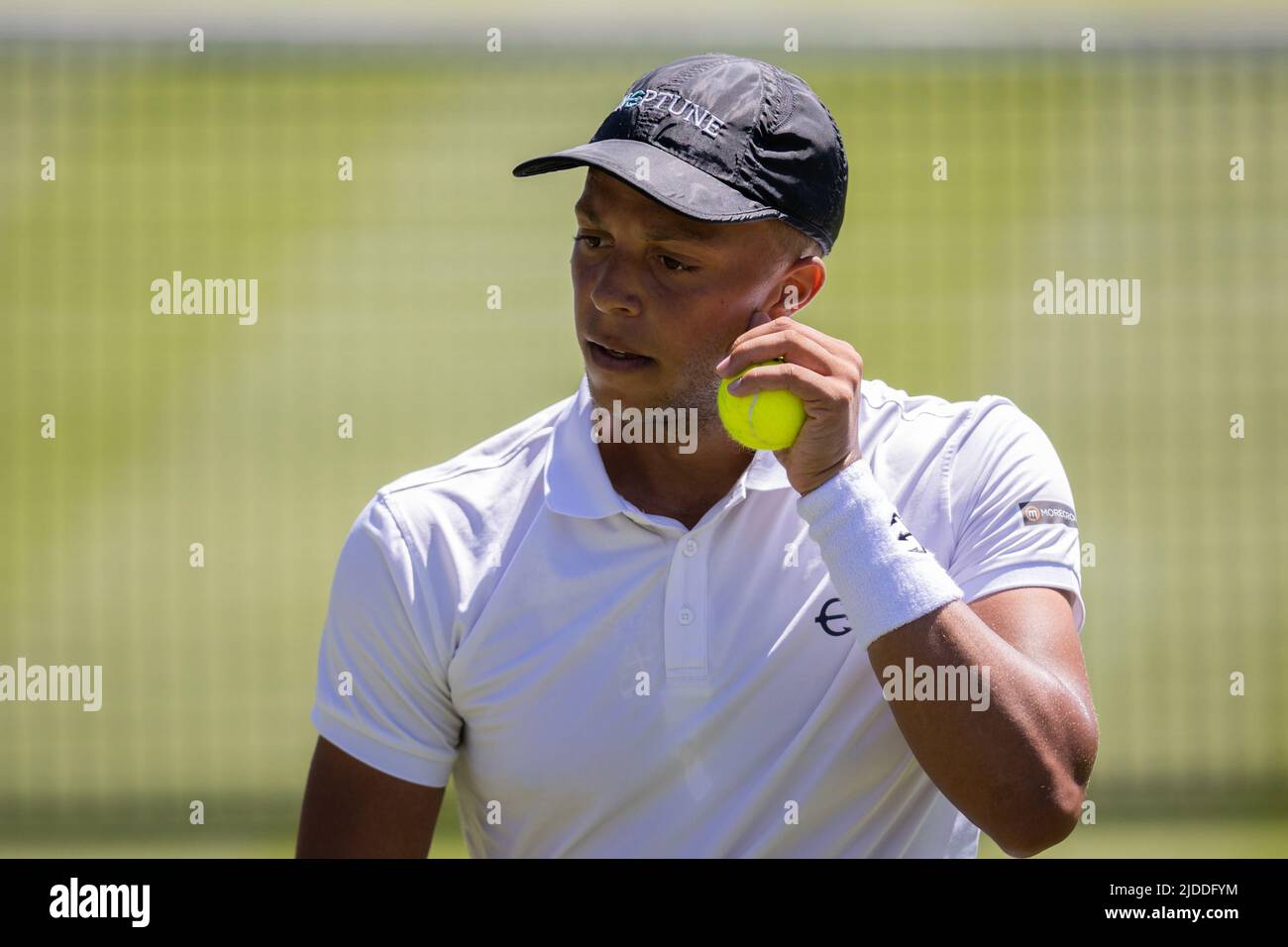 Jay Clarke of Great Britain holding the ball in his game vs Brandon ...