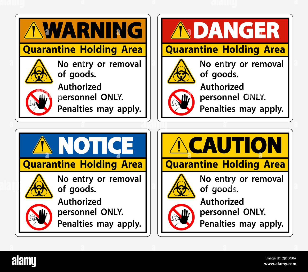 Quarantine Holding Area Sign Isolate On White Background,Vector ...