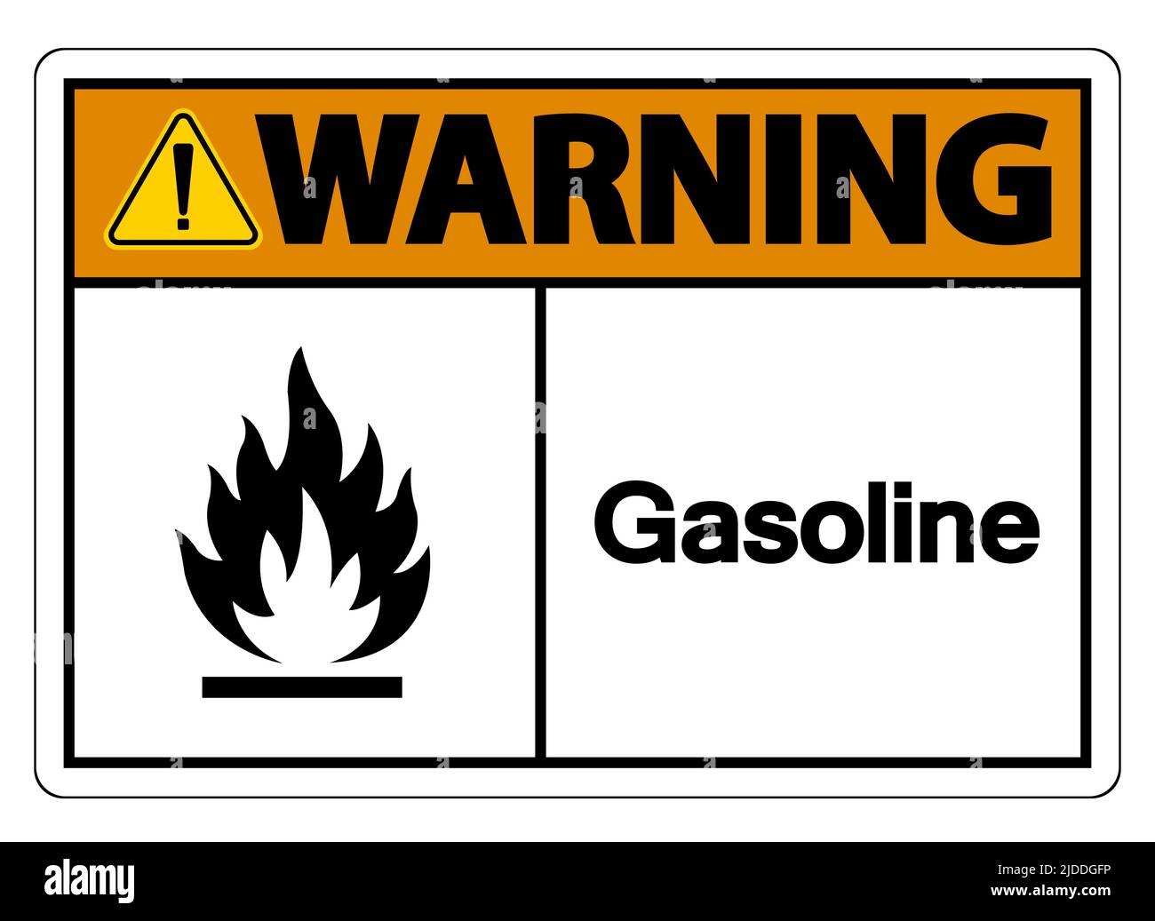 Warning Gasoline Symbol Sign On White Background Stock Vector Image ...