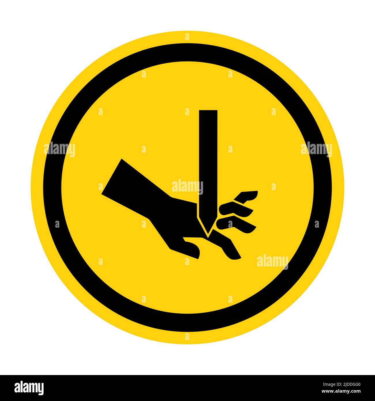 Cutting of Fingers Straight Blade Symbol Sign, Vector Illustration ...