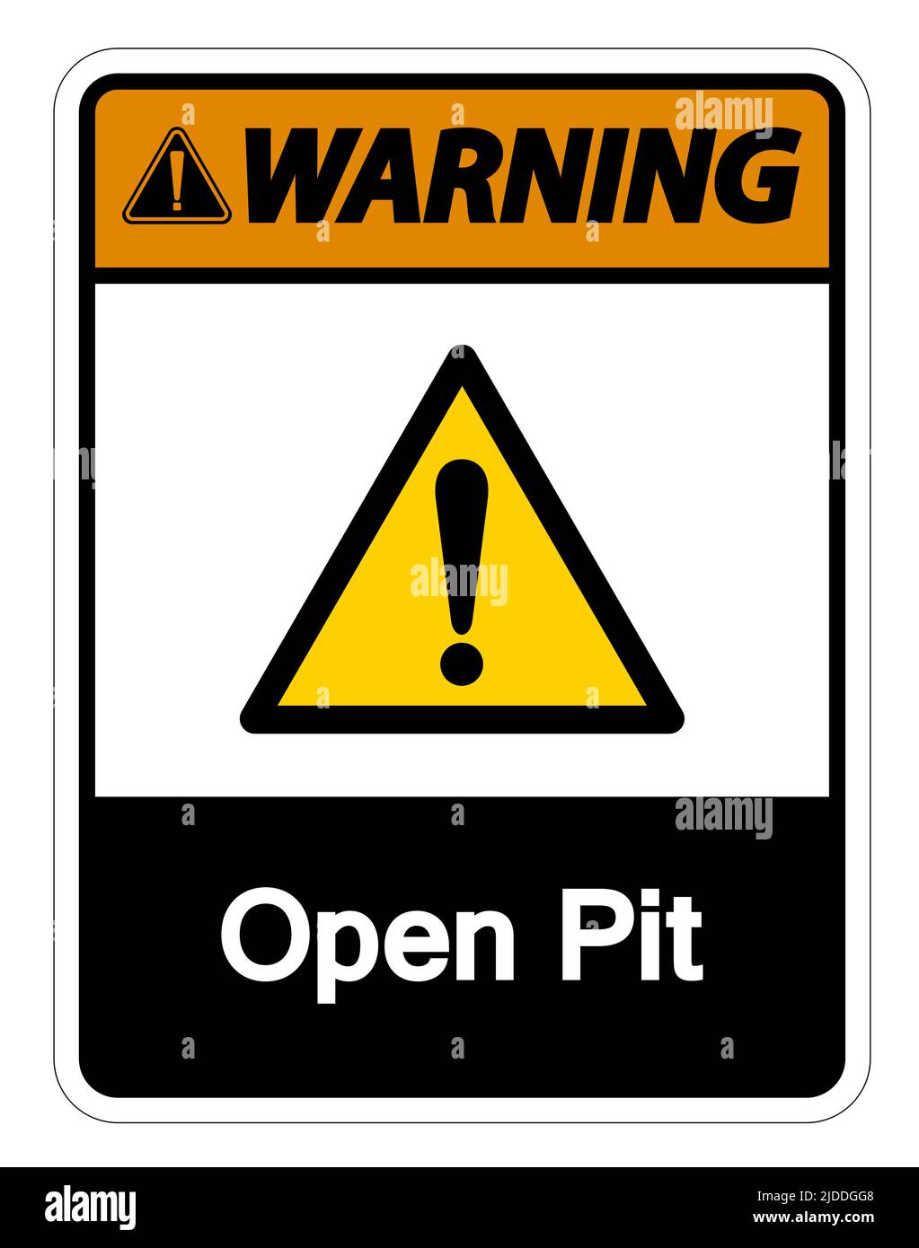 Warning Open Pit Symbol Sign Isolate On White Background,Vector ...