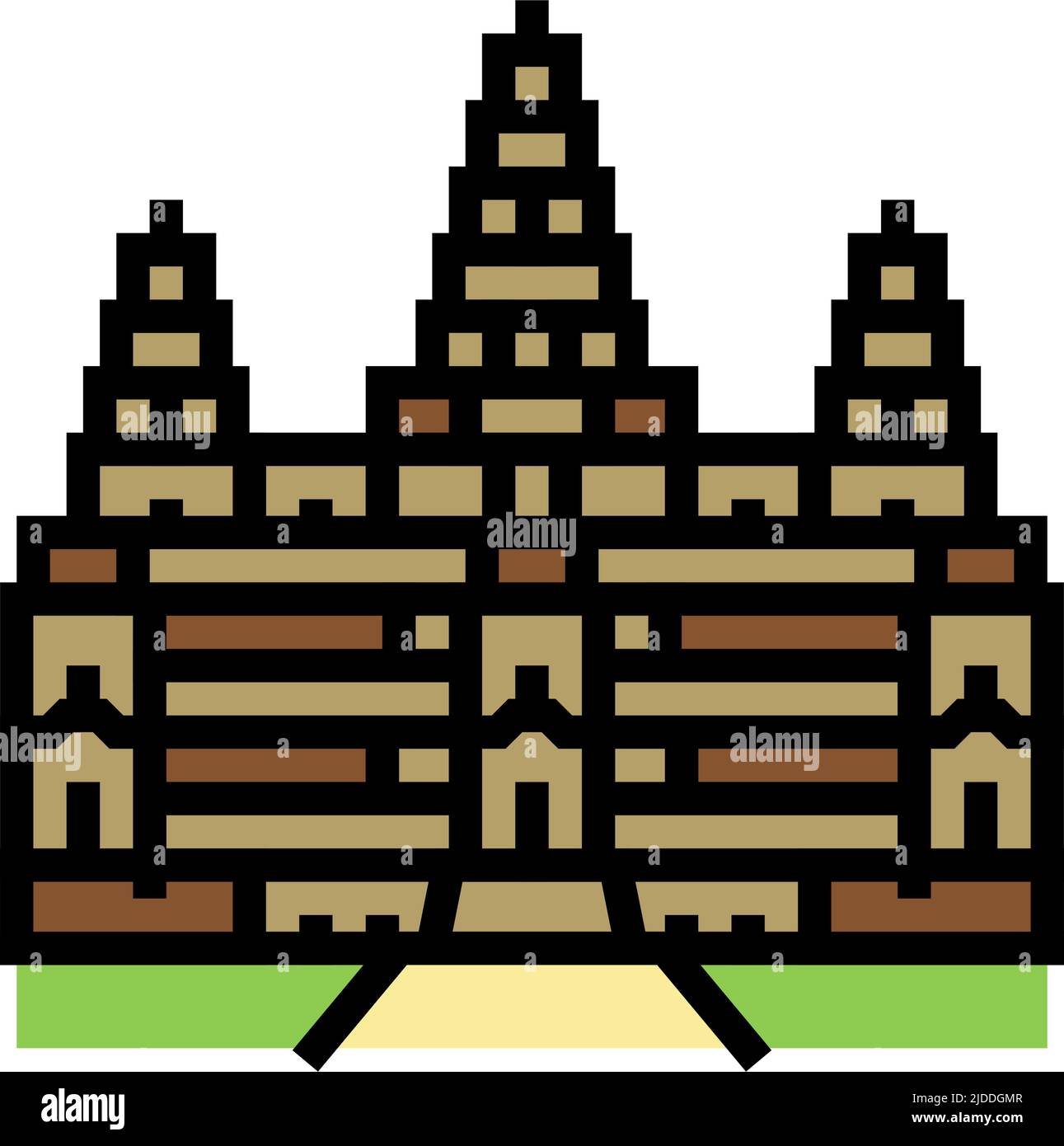 angkor wat color icon vector illustration Stock Vector Image & Art - Alamy