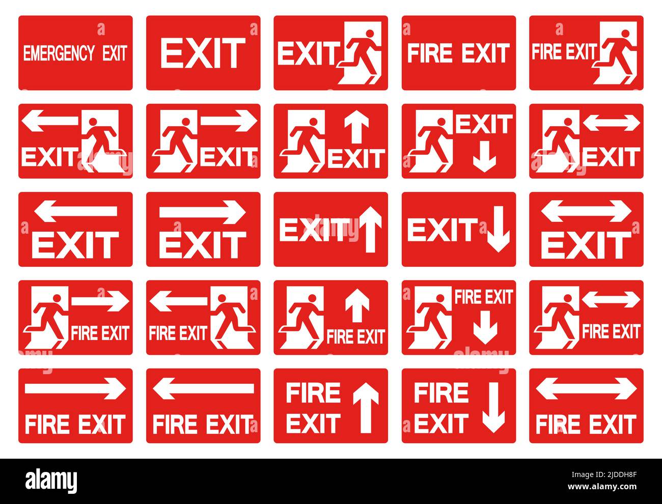 Emergency Exit Symbol Isolate On White Background,Vector Illustration ...