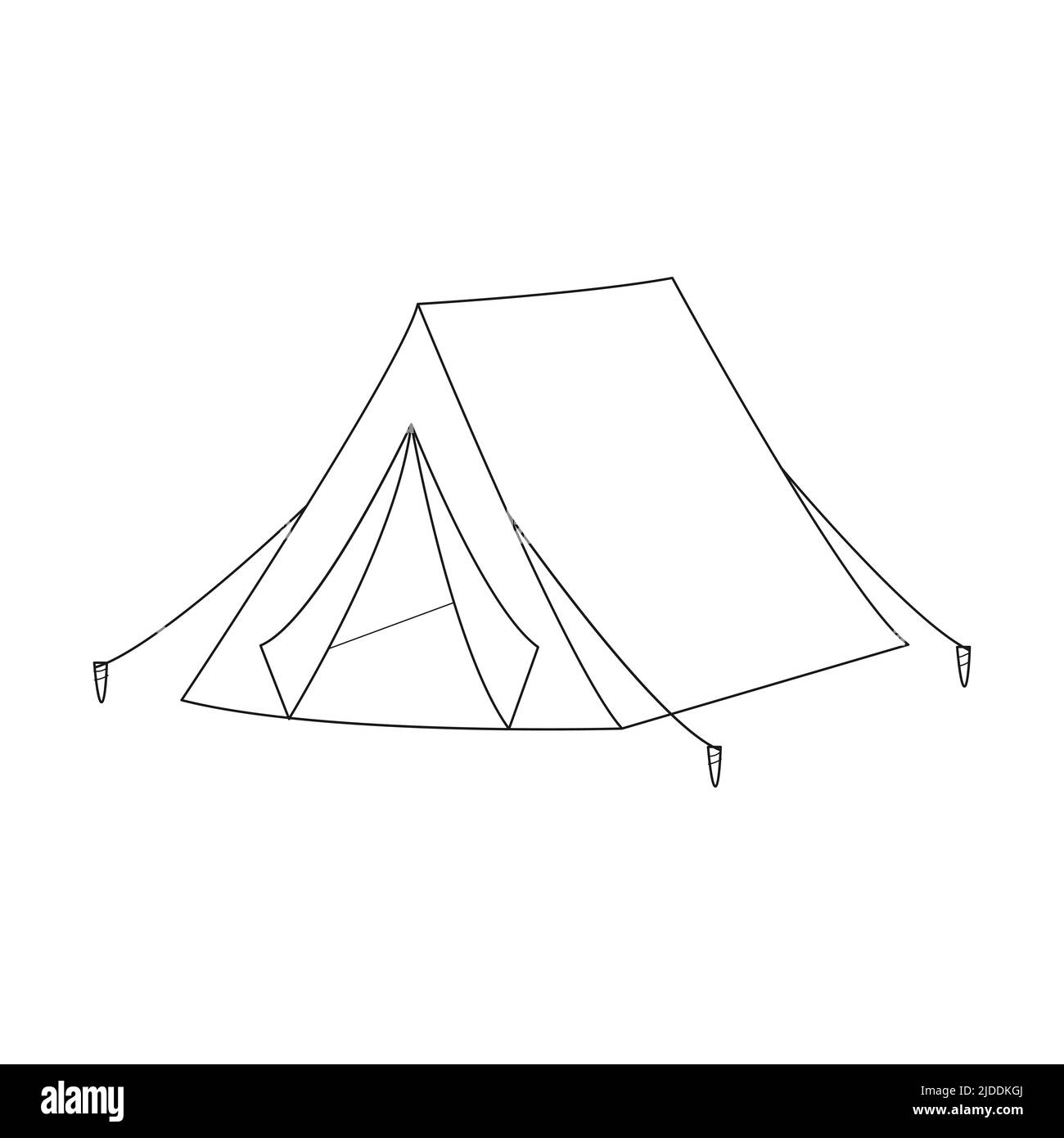 Tourist camping tent on Black and White Stock Photos & Images - Alamy