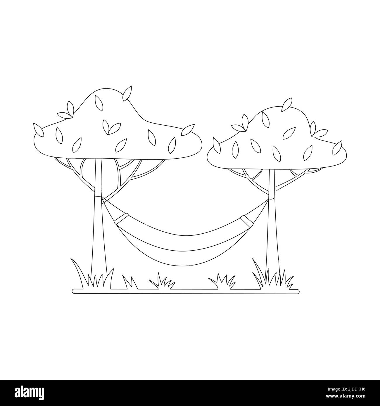 Illustration camping ground Black and White Stock Photos & Images - Alamy